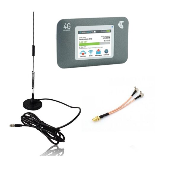 THFCOMMS | Telstra WiFi 4G Advanced Patch Lead & Magnetic Base Antenna