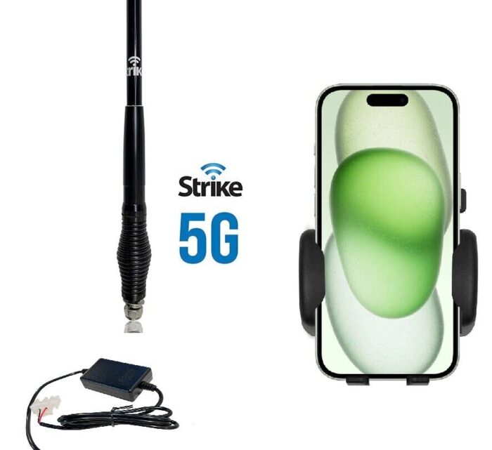 THFCOMMS | Strike Universal Alpha Cradle with 7db high gain antenna removeable whip 3G 4G 5G